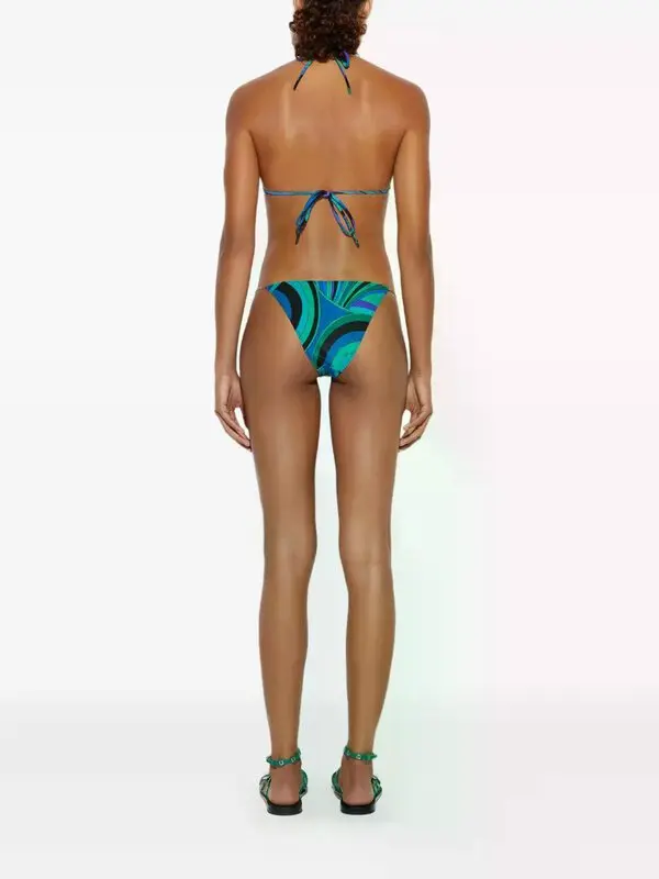 Emilio Pucci Iride Print Triangle Bikini Bottom