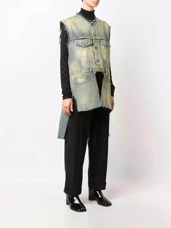 MAISON MARGIELA Asymmetric Denim Gilet