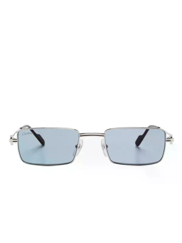 Cartier Rectangle-frame Sunglasses - Silver
