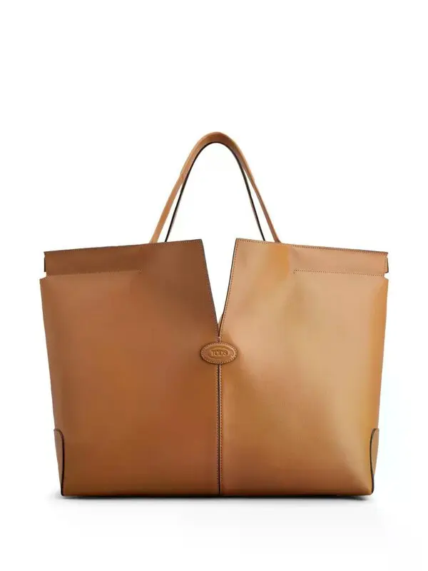 TOD'S Medium Leather Tote Bag - Brown