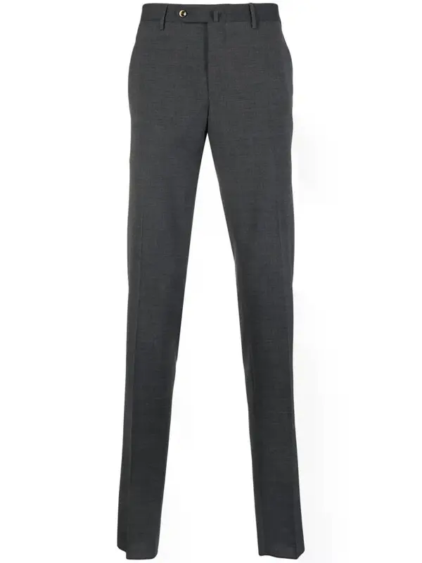 PT TORINO Mid-rise Tapered Trousers - Grey