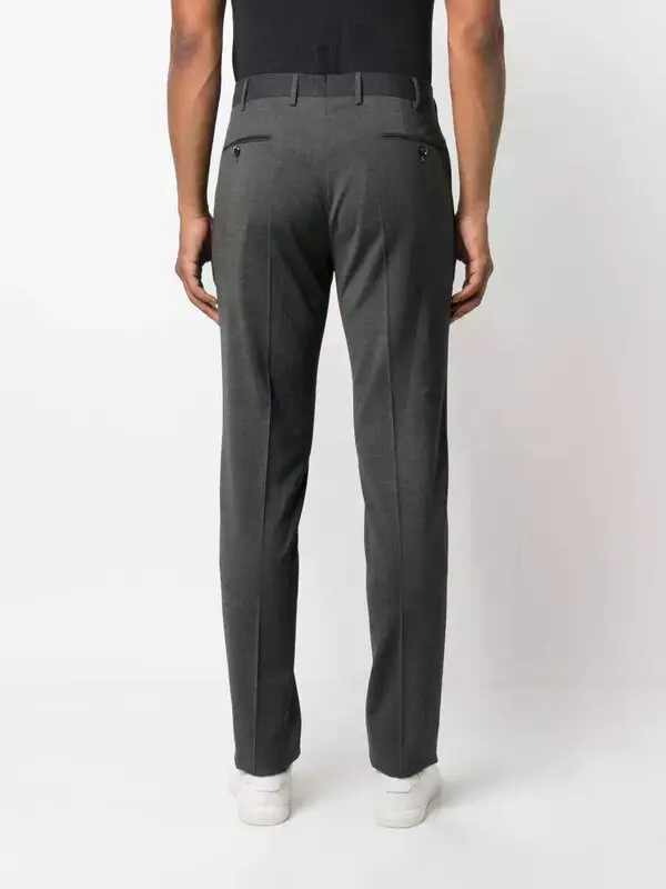 PT TORINO Mid-rise Tapered Trousers - Grey