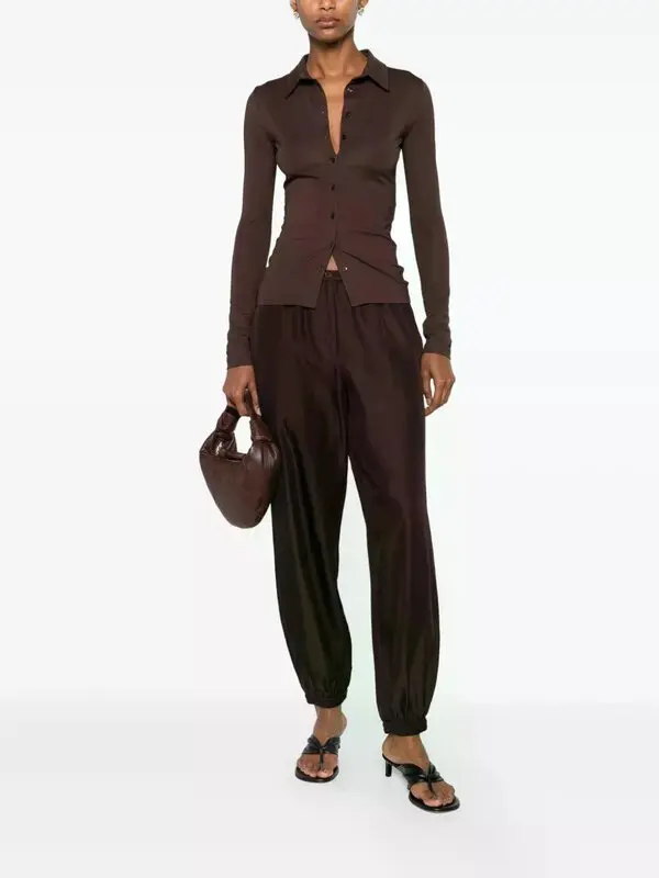JOSEPH Button-fastening Elasticated Ankle Trousers