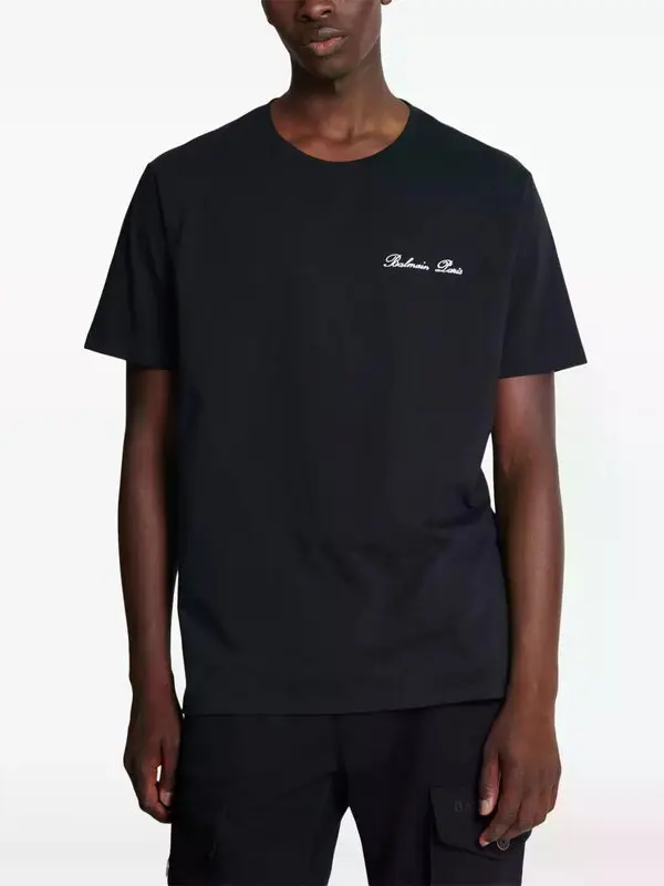 Balmain Logo-embroidered Cotton T-shirt