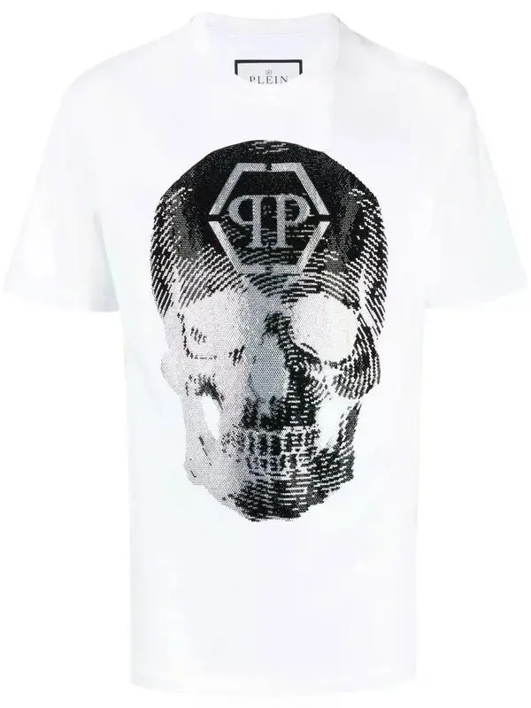 Philipp Plein Ss Skull Print T-shirt - White