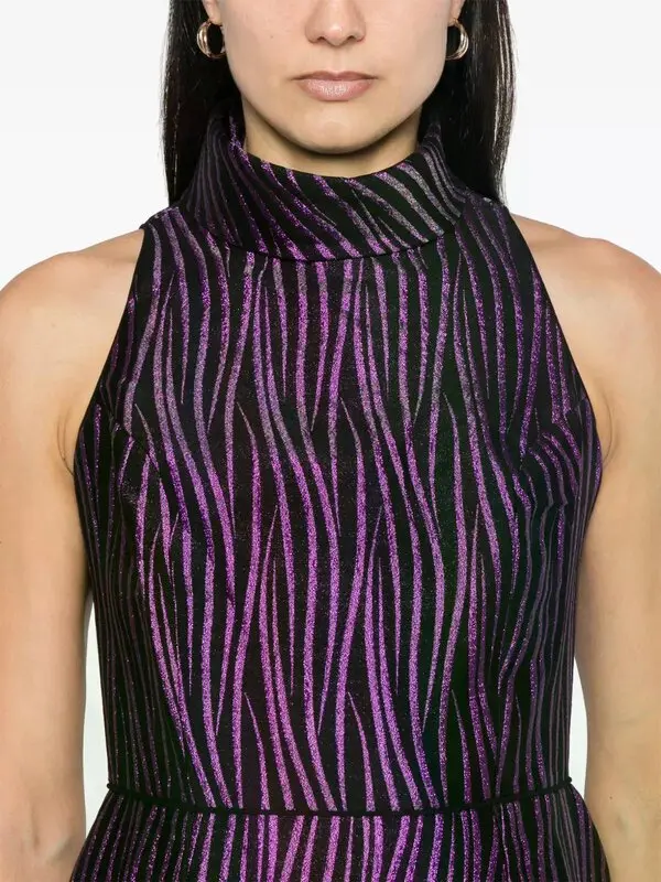 BARUNI Zebra Print Jacquard Midi Dress