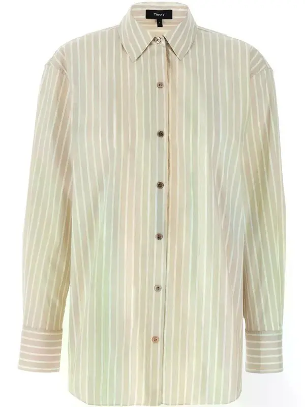 Theory Striped Button-up Shirt