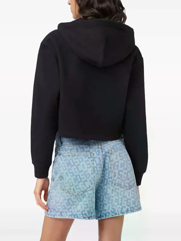 Gcds Ti Amo Cropped Hoodie