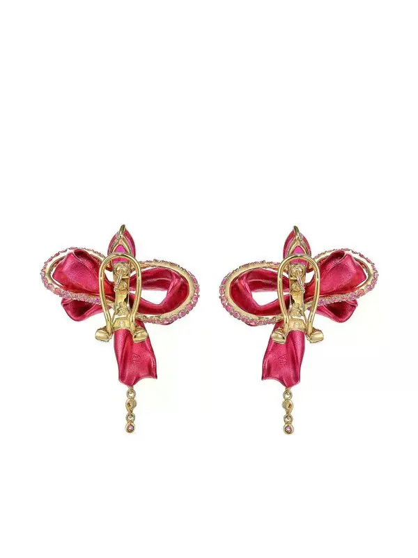 ANABELA CHAN 18kt Yellow Gold Vermeil Cupid's Bow Ruby And Sapphire Earrings
