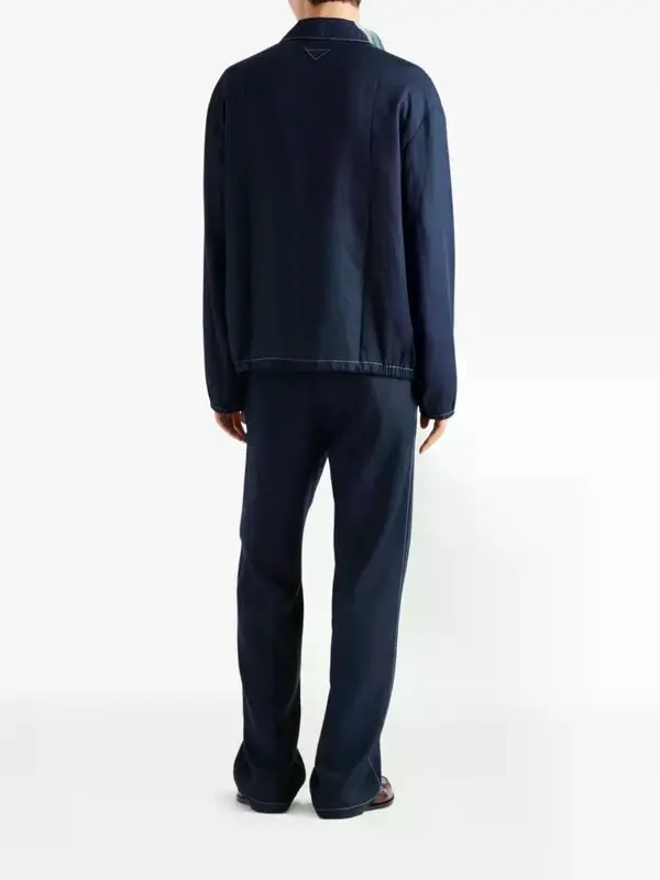 Prada Cotton Blouson Jacket - Blue