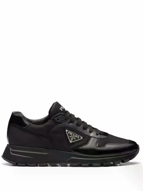 Prada Re-nylon And Brushed Leather Lace-up Sneakers