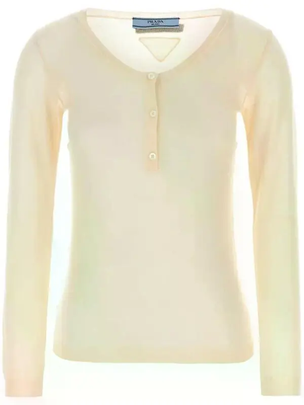 Prada Cashmere-silk Blend Jumper - Neutrals