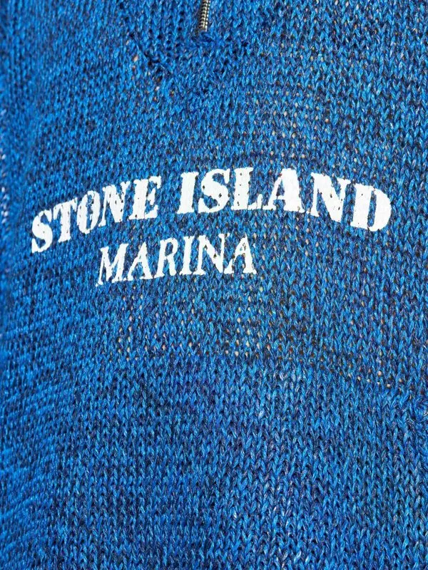 Stone Island Logo Embroidered High Neck Sweatshirt