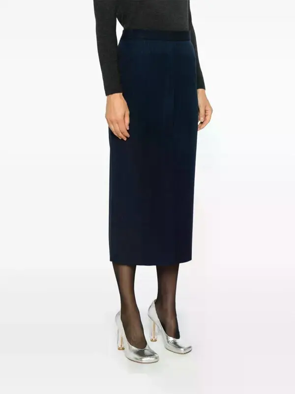 TWINSET Lurex Pinstripe Midi Skirt