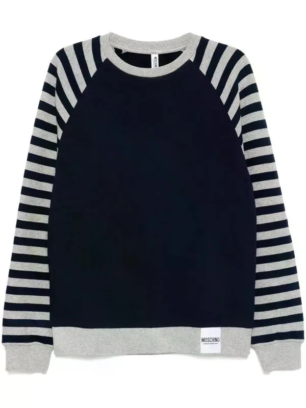 Moschino Stripe Detailing Sweatshirt - Blue
