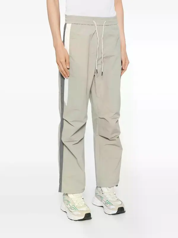 GROUND ZERO Logo Print Straight-leg Trousers