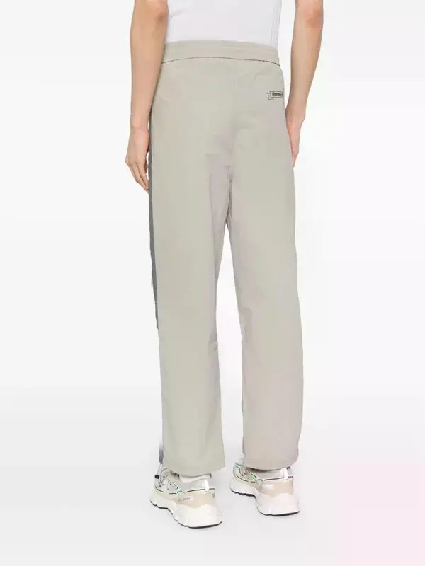 GROUND ZERO Logo Print Straight-leg Trousers