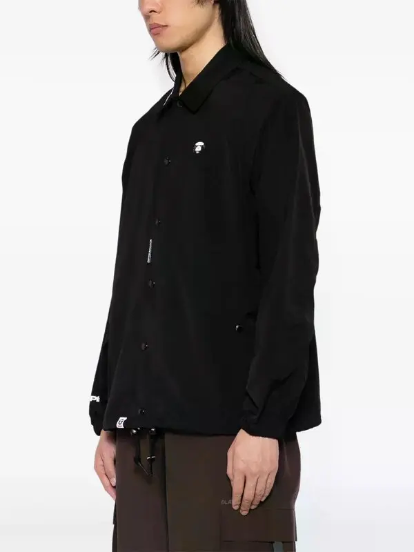 AAPE BY *A BATHING APE Moonface Appliqué Overshirt - Black