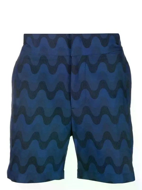 Frescobol Carioca Tailored Jacquard Copacabana Swim Shorts - Blue