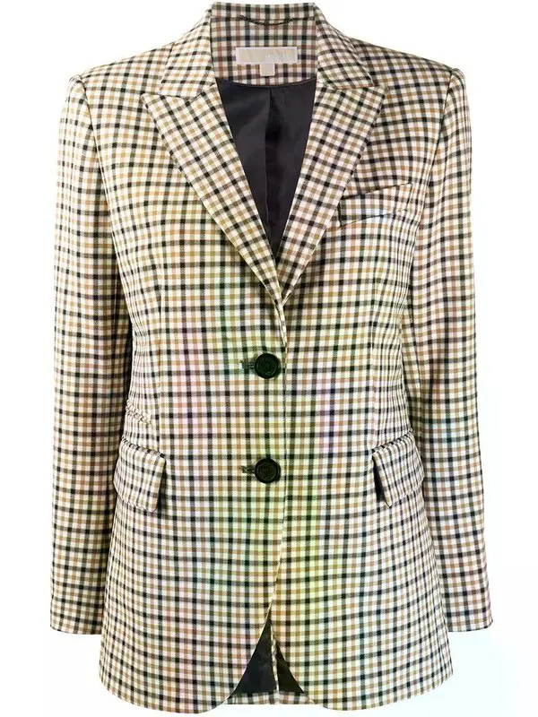 Michael Kors Checked Blazer - Brown
