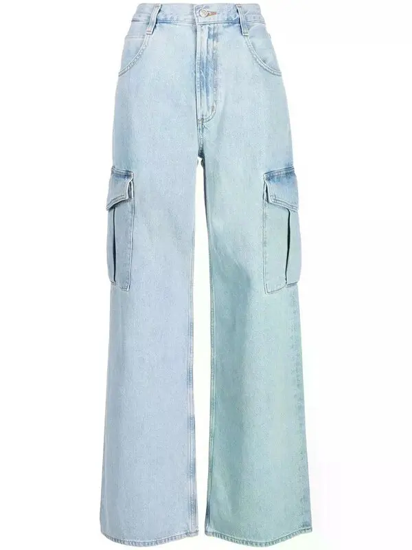 AGOLDE Wide-leg Stonewashed Jeans