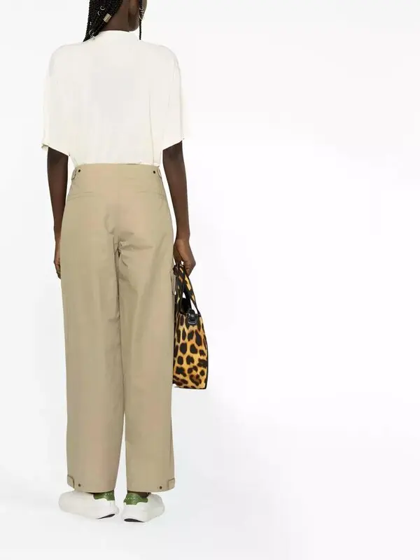 Studio Nicholson Cropped Cotton Blend Trousers