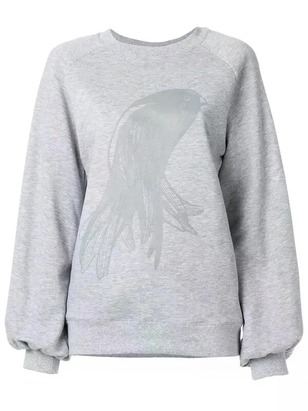 IOANA CIOLACU Oversized Printed Sweatshirt - Grey