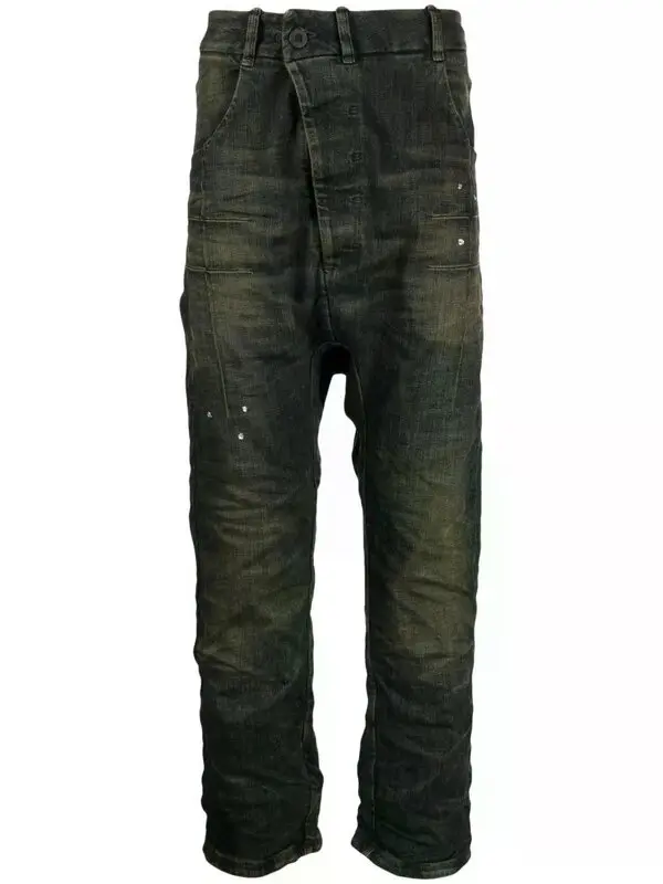 Boris Bidjan Saberi Asymmetric Drop-crotch Jeans