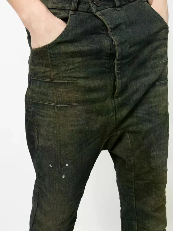Boris Bidjan Saberi Asymmetric Drop-crotch Jeans