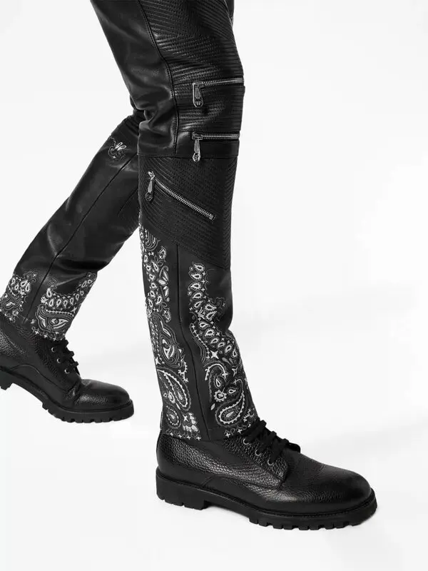 Philipp Plein Slim-cut Leather Trousers