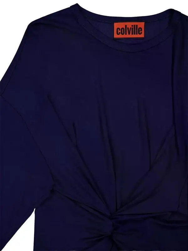 Colville Draped Crewneck Long Sleeve Top