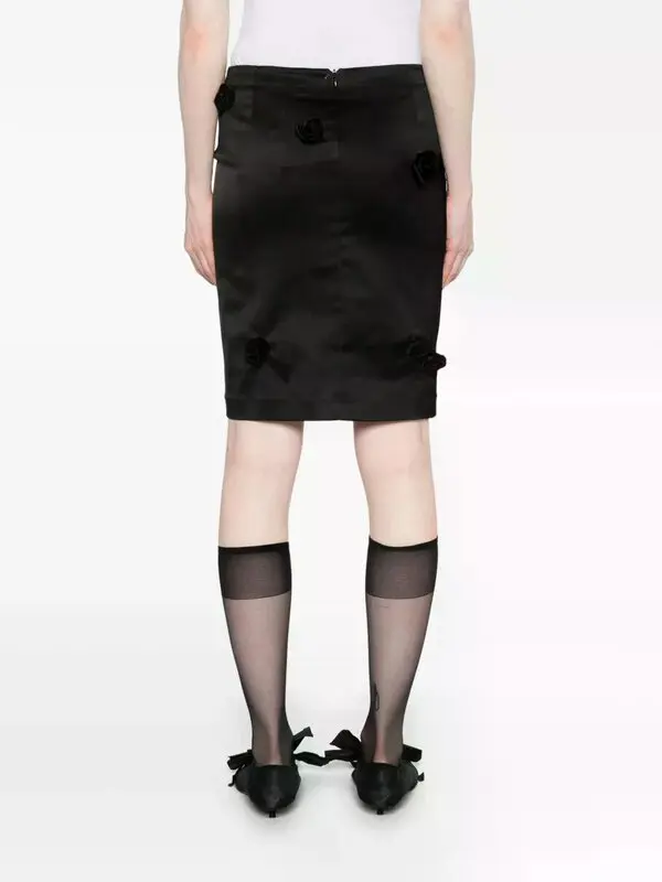 Sportmax Borbona Mini Skirt With Floral Appliqu