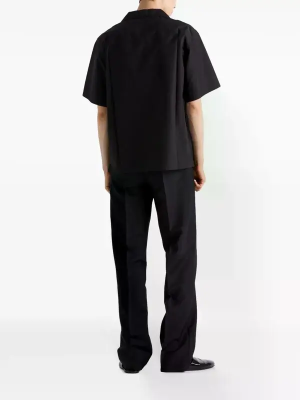 Prada Technical Cotton Short-sleeved Shirt - Black