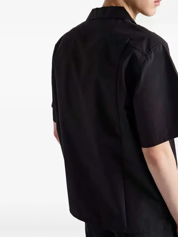Prada Technical Cotton Short-sleeved Shirt - Black