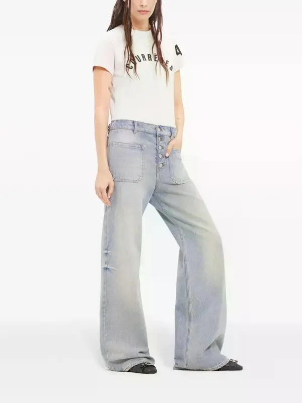 COURREGES Multiflex Logo-embroidered Jeans
