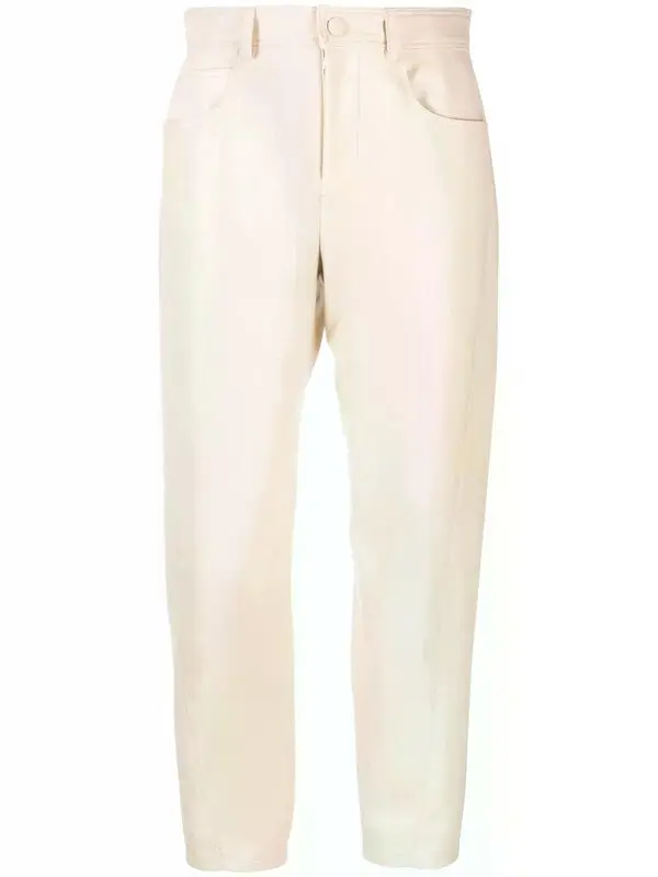Stella McCartney Straight Leg Faux Leather Trousers