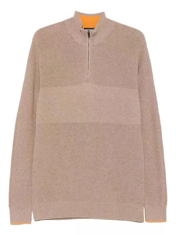 HACKETT  Contrast Trim Sweater - Neutrals