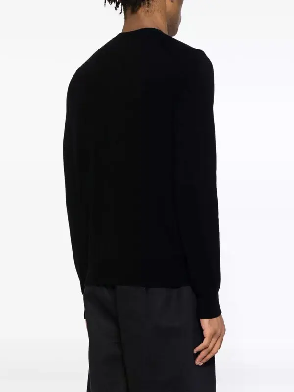 Play Comme Des Garcon Heart-patch Wool Cardigan - Black