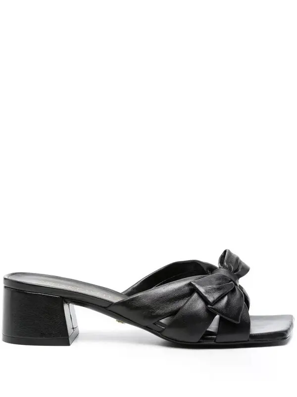 STUART WEITZMAN Sofia Nappa Leather Block Heel Sandals