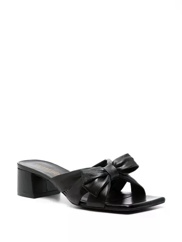 STUART WEITZMAN Sofia Nappa Leather Block Heel Sandals