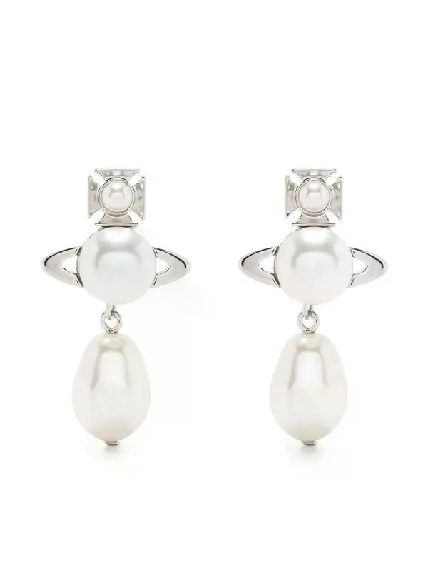 VIVIENNE WESTWOOD Orb Embellished Stud Earrings - Silver
