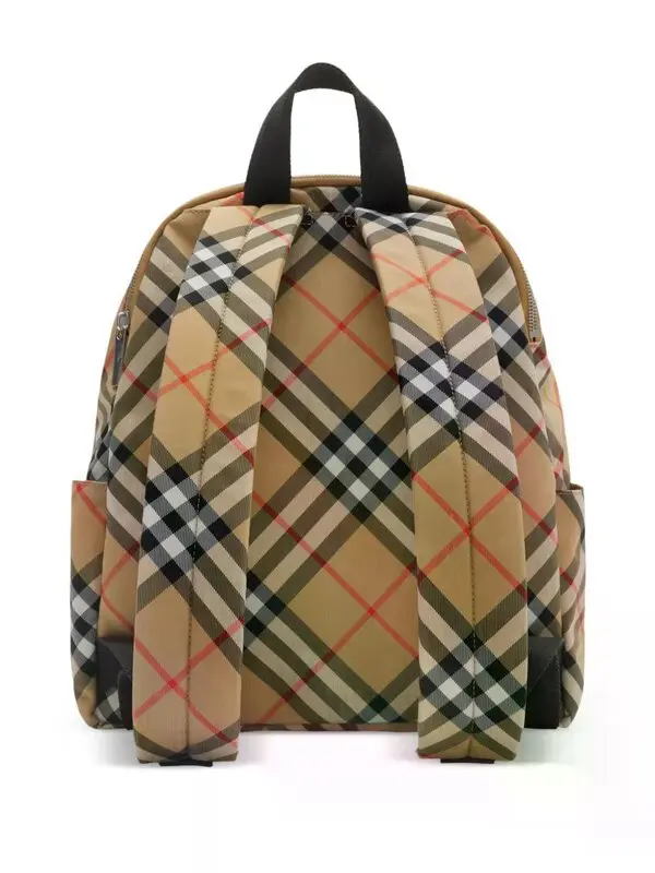 Burberry Small Check Pattern Backpack - Neutrals