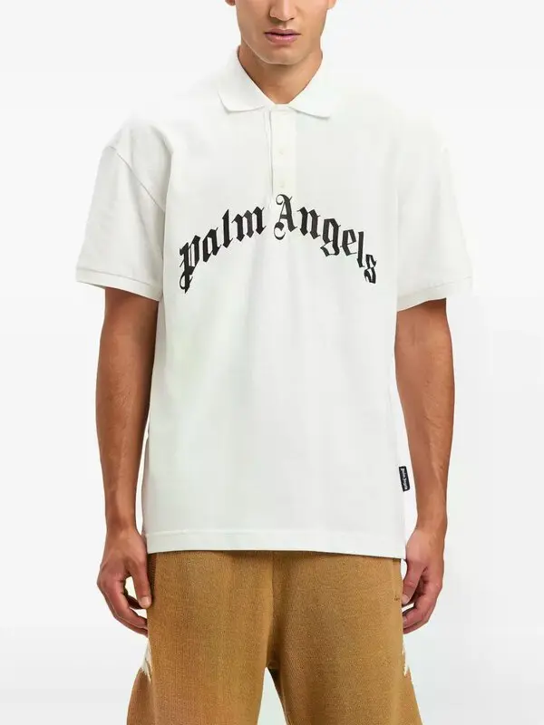 Palm Angels Logo-embroidered Polo T-shirt