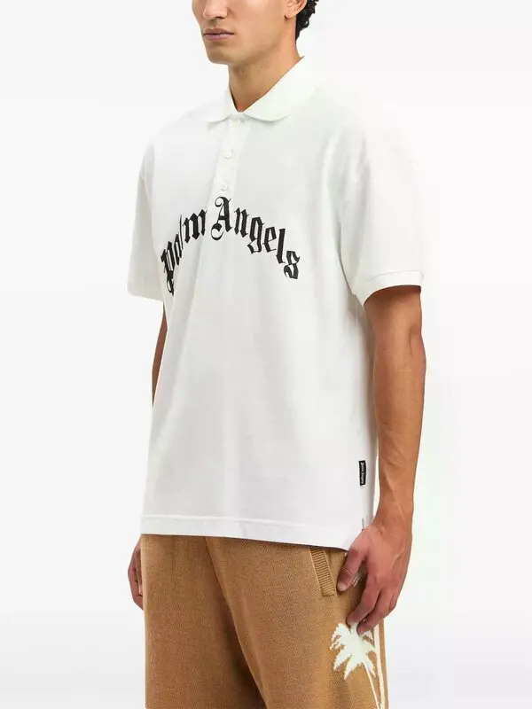 Palm Angels Logo-embroidered Polo T-shirt
