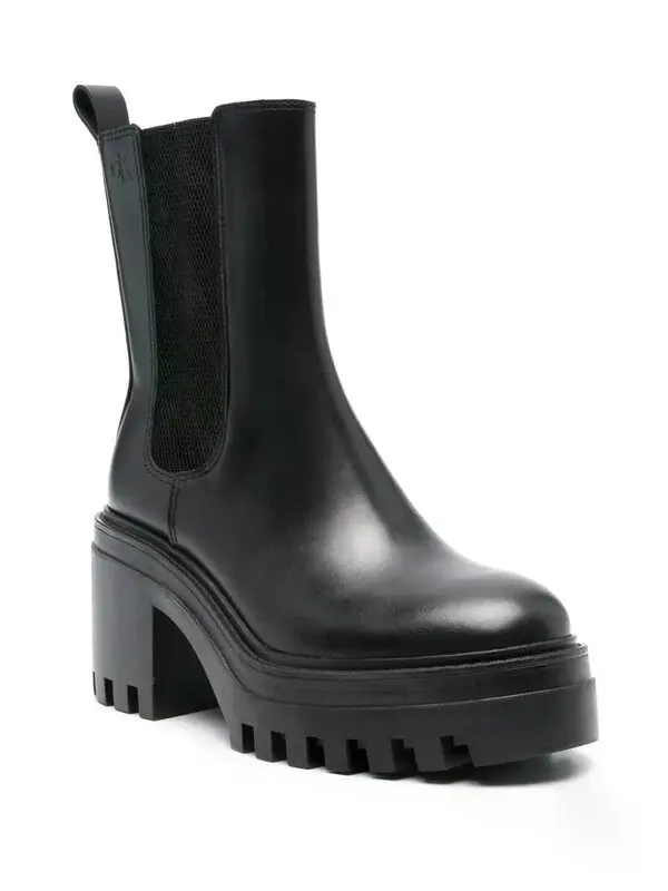 Calvin Klein 50mm Leather Chelsea Boots