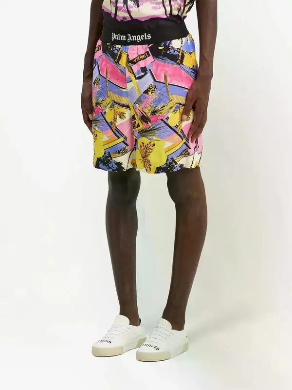 Palm Angels Floral-print Deck Shorts