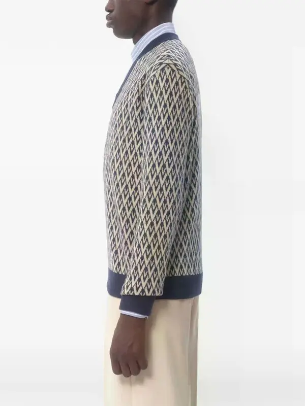 Valentino Garavani Wool Jumper With "toute La V" Jacquard Pattern