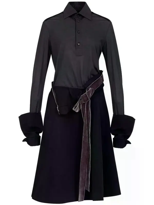 MAISON MARGIELA Panelled Midi Dress - Black