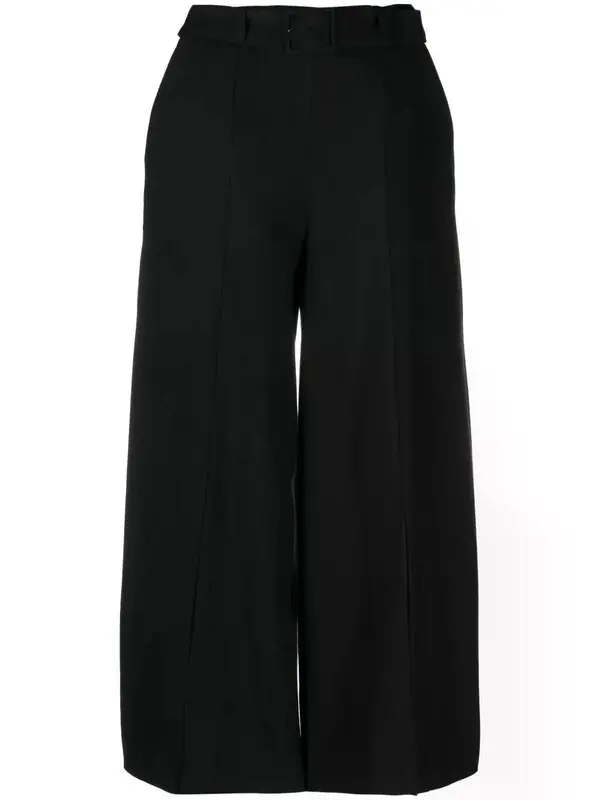TWINSET Logo Plaque High-waisted Wide-leg Trousers