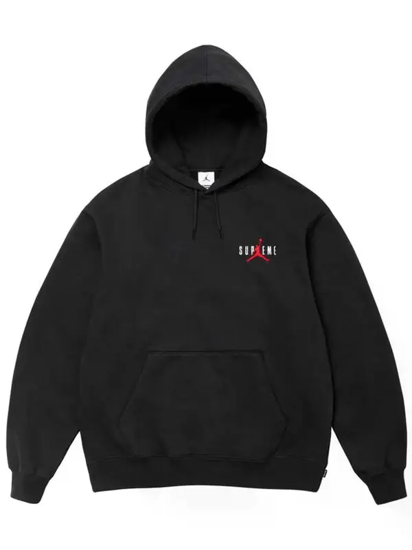 Supreme X Jordan Cotton Hoodie - Black